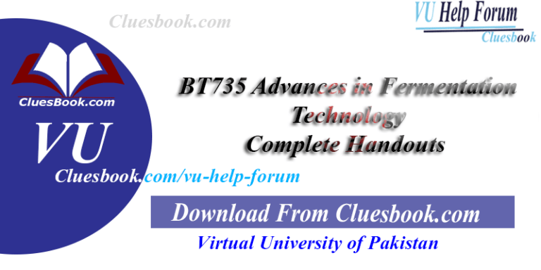 BT735 Advances In Fermentation Technology Complete Handouts