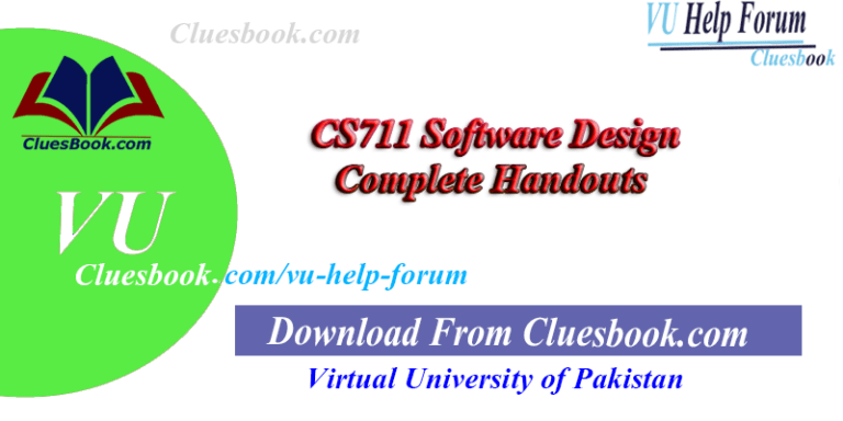CS711 Software Design Complete Handouts