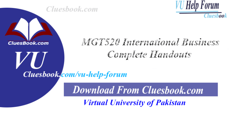 MGT520 International Business Complete Handouts
