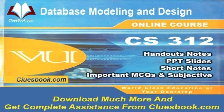 CS312 Database Modeling And Design Complete Handouts