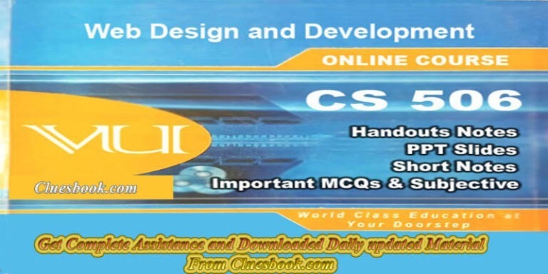 CS506 Web Design And Development Complete Handouts